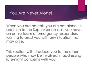 Emergencies and on call | PPT