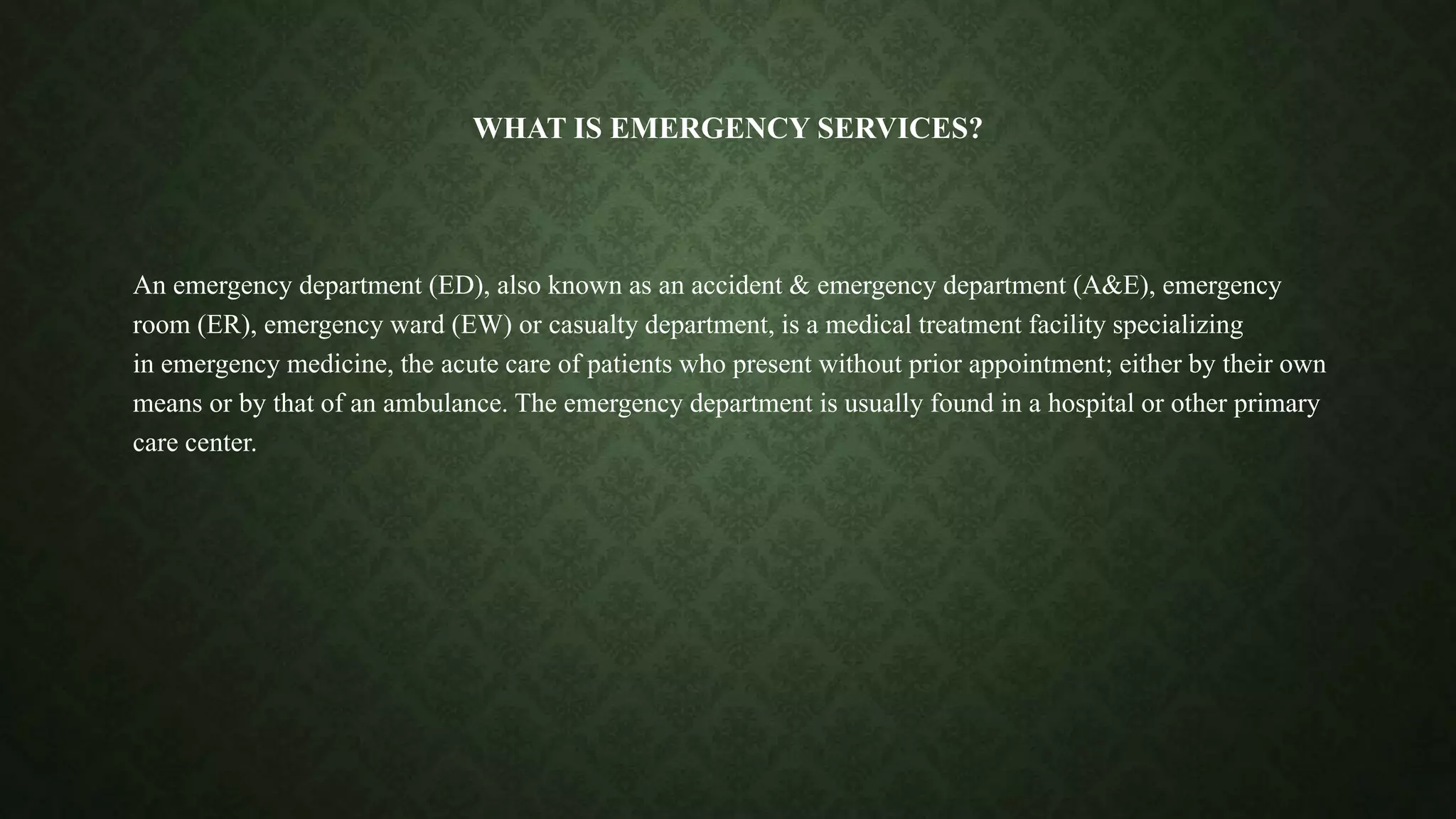 Emergency | PPTX