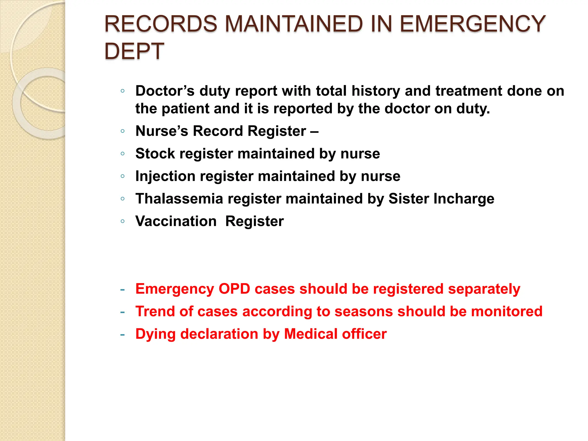 EMERGENCY DEPARTMENT ACROSS THE HOSPITALS | PPTX