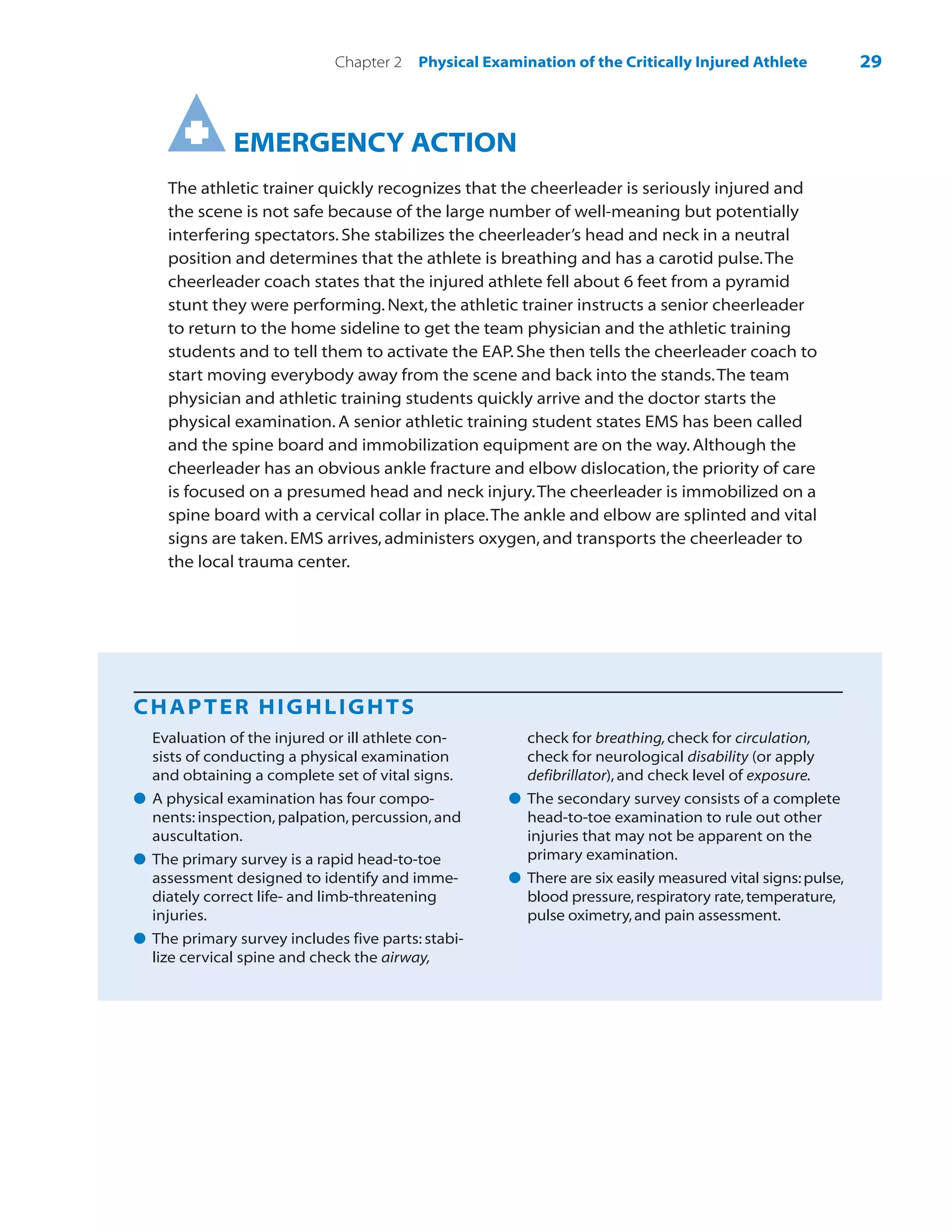 Emergency Care in Athletic Training | PDF