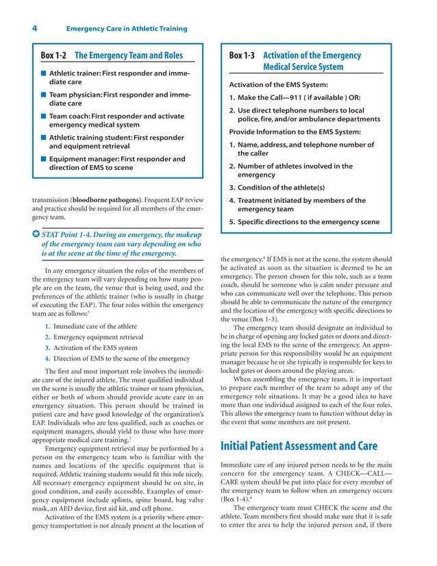 Emergency Care in Athletic Training | PDF