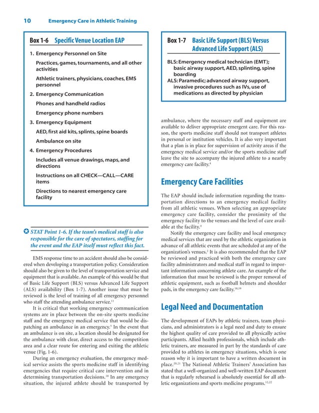 Emergency Care in Athletic Training | PDF