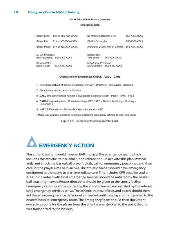 Emergency Care in Athletic Training | PDF