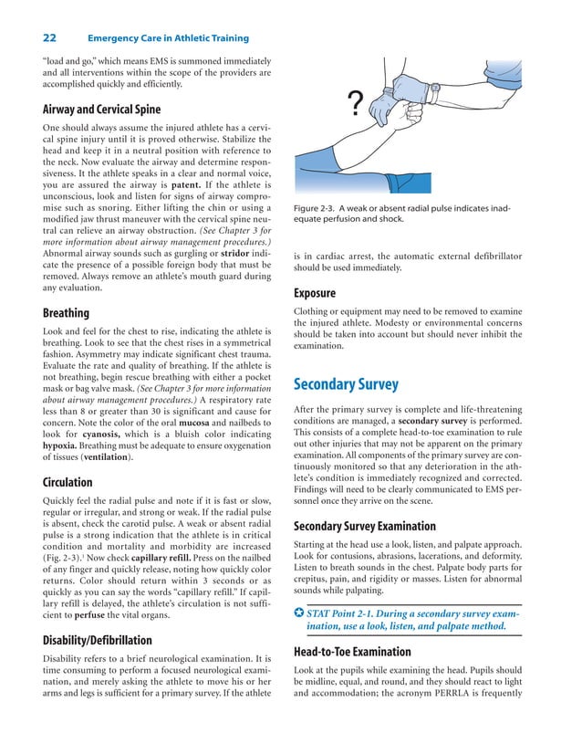 Emergency Care in Athletic Training | PDF