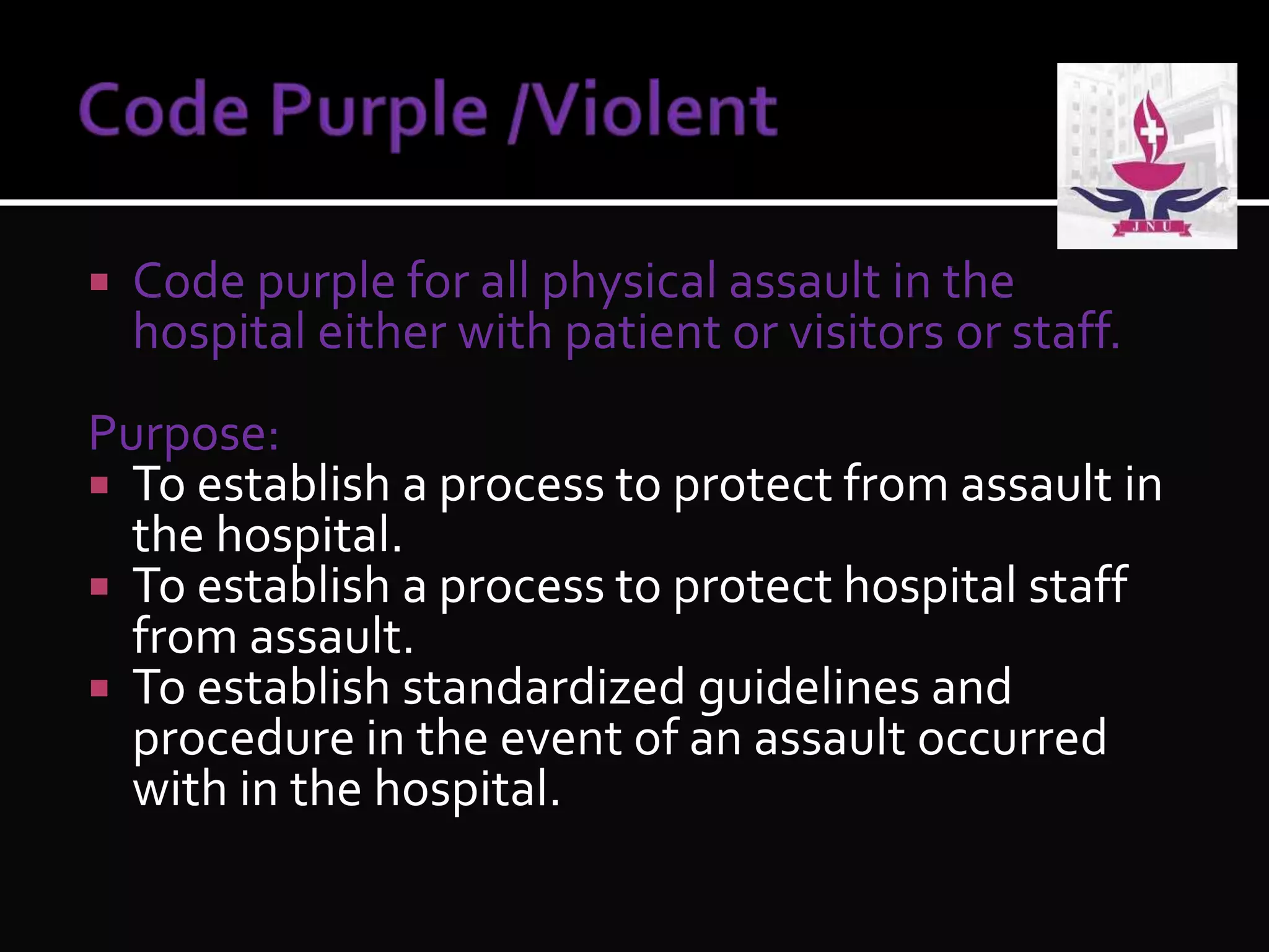 Hospital Emergency codes | PPTX