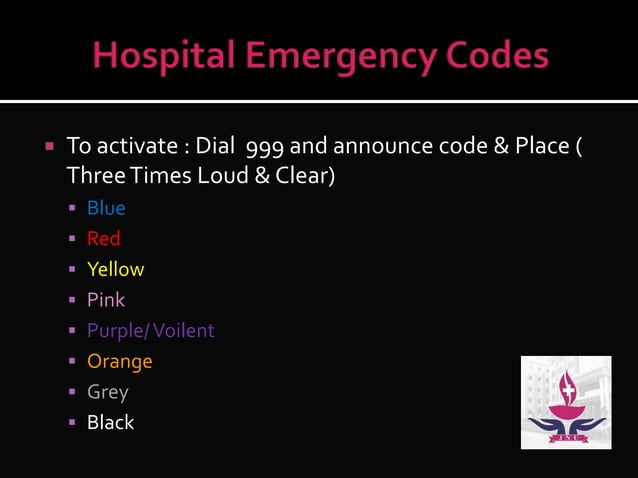 Hospital Emergency codes | PPTX