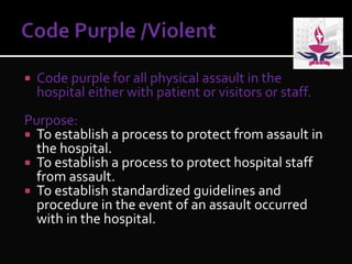 Hospital Emergency codes | PPTX