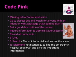 Hospital emergency codes power point of hospital | PPTX