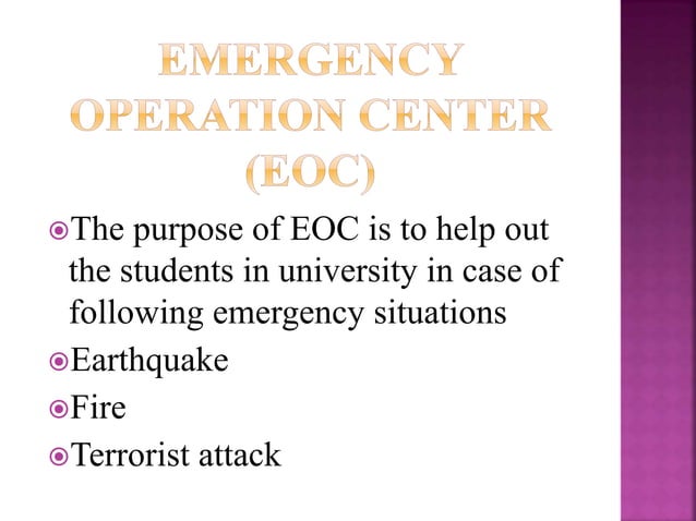 Emergency operations-center | PPT