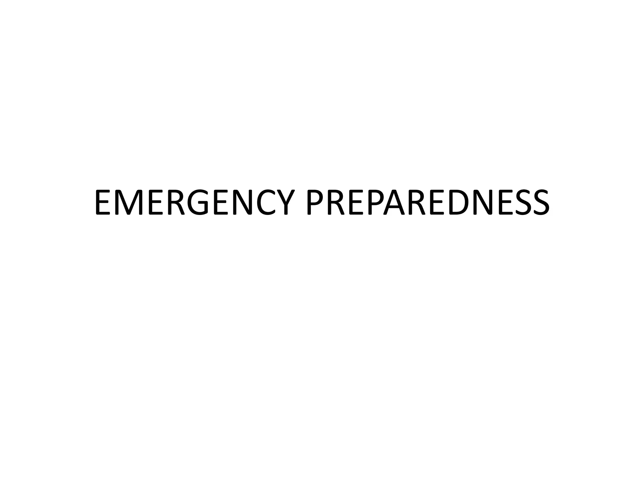Emergency Preparedness | PPTX
