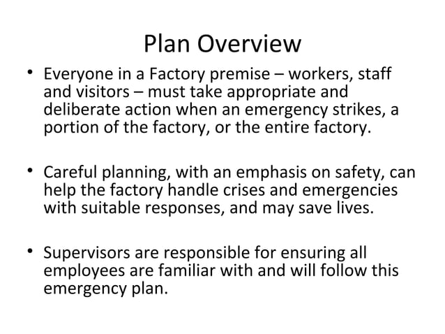 Emergency Response Plan | PPT | Logistics | Business