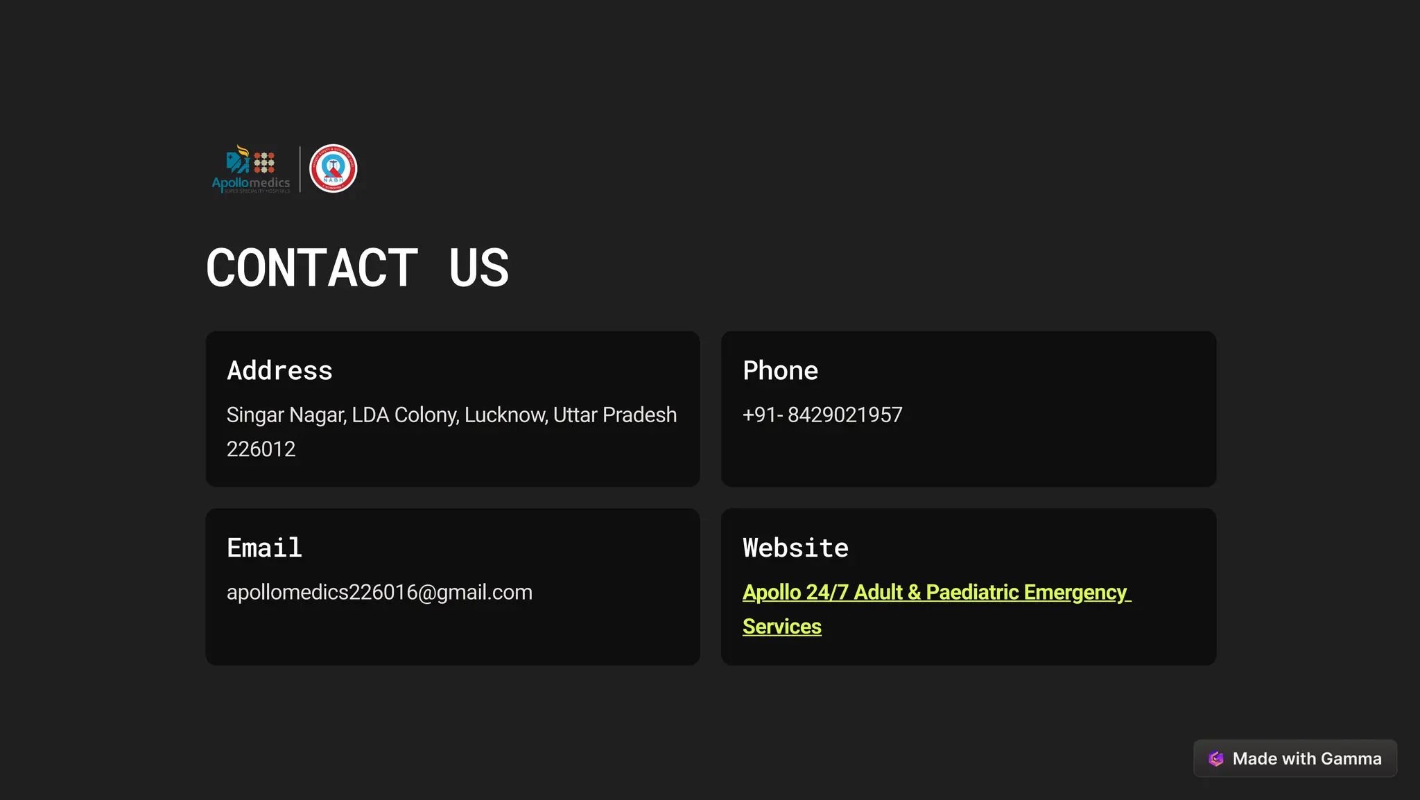 Emergency Rooms in Lucknow | Apollo ICU ER | PDF