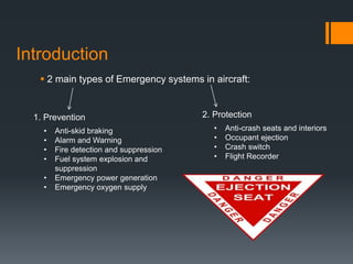 Emergency systems-in-aircraft | PPTX