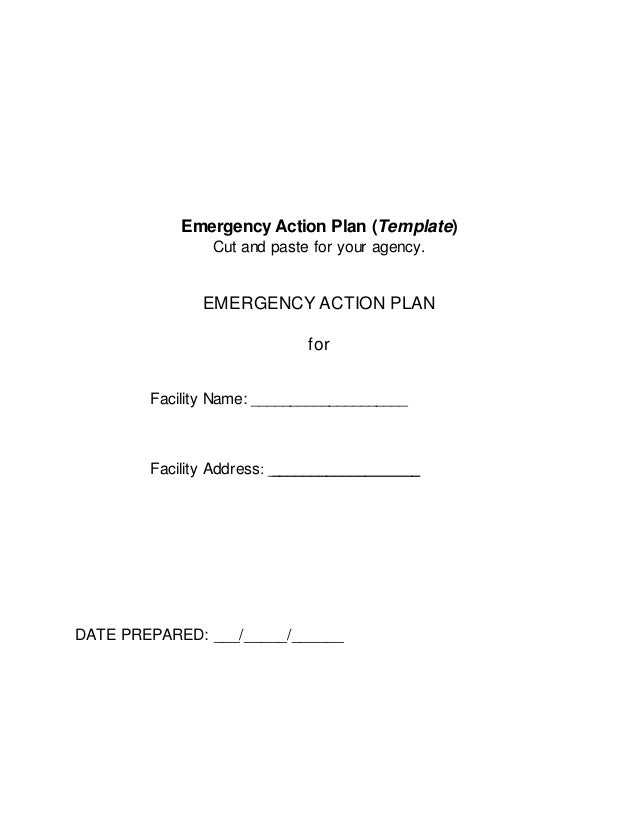 Emergency Action Plan Template