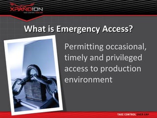 Emergency Access Management | PPS