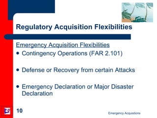 Emergency Acquisitions | PPT