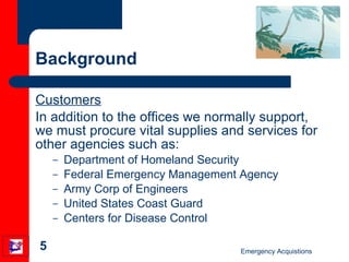 Emergency Acquisitions | PPT