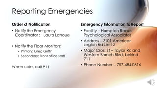 Emergency Action Plan HRPA | PPTX | First Aid | Injuries