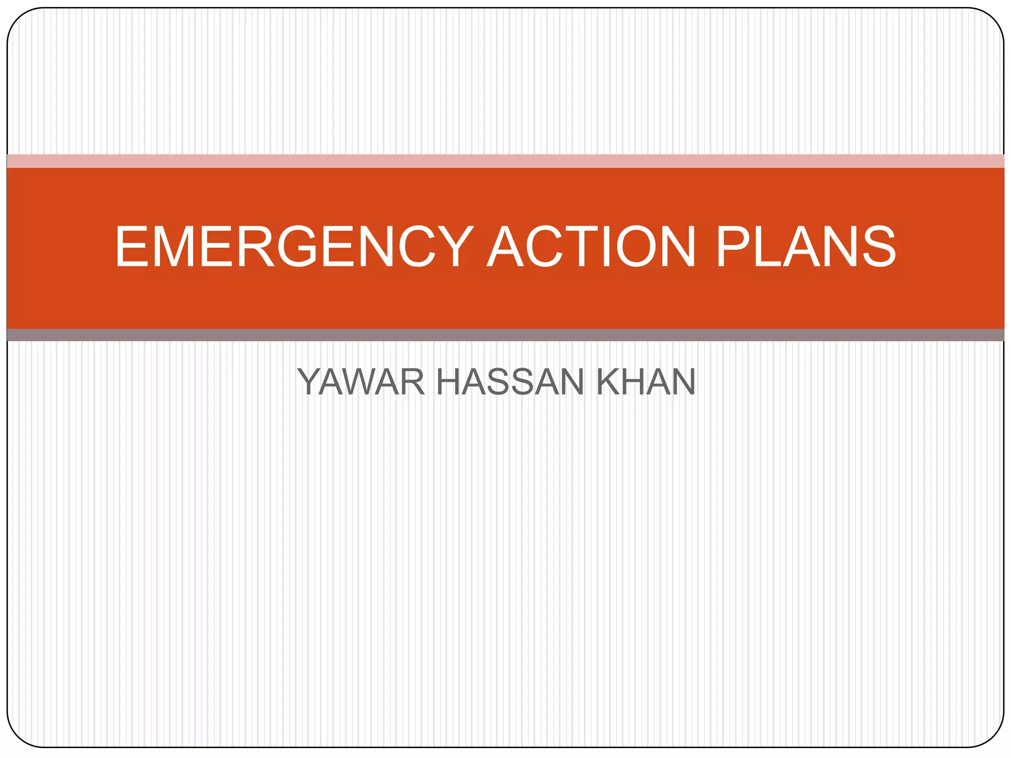 Emergency action plans | PPTX