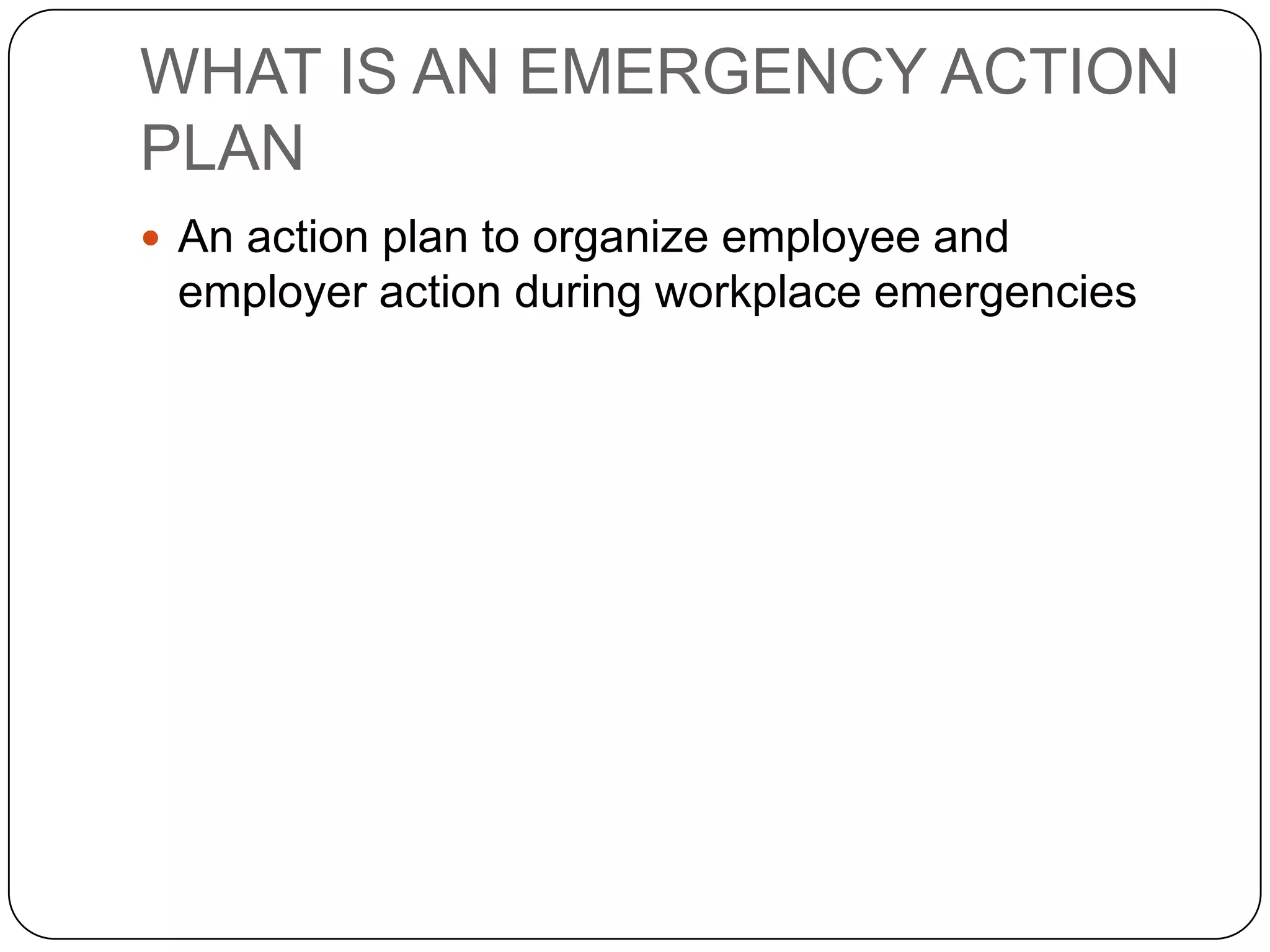 Emergency action plans | PPTX