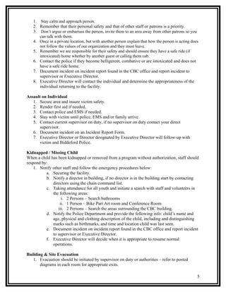 Emergency action plan updated 2011 | DOC | First Aid | Injuries