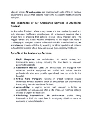 Emergency Air Ambulance Services in Arunachal Pradesh.pdf
