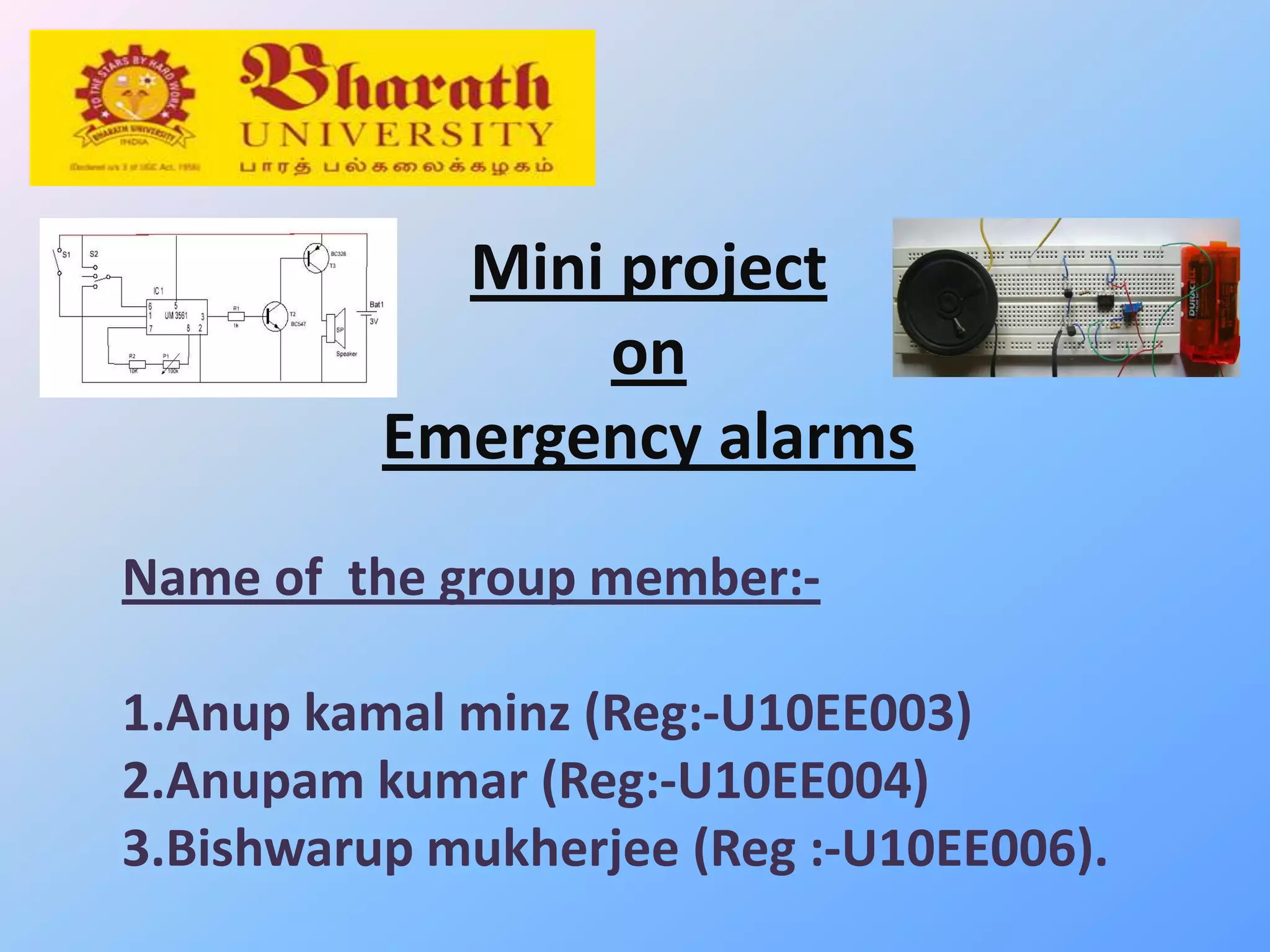 EMERGENCY ALARM SYSTEM | PPTX