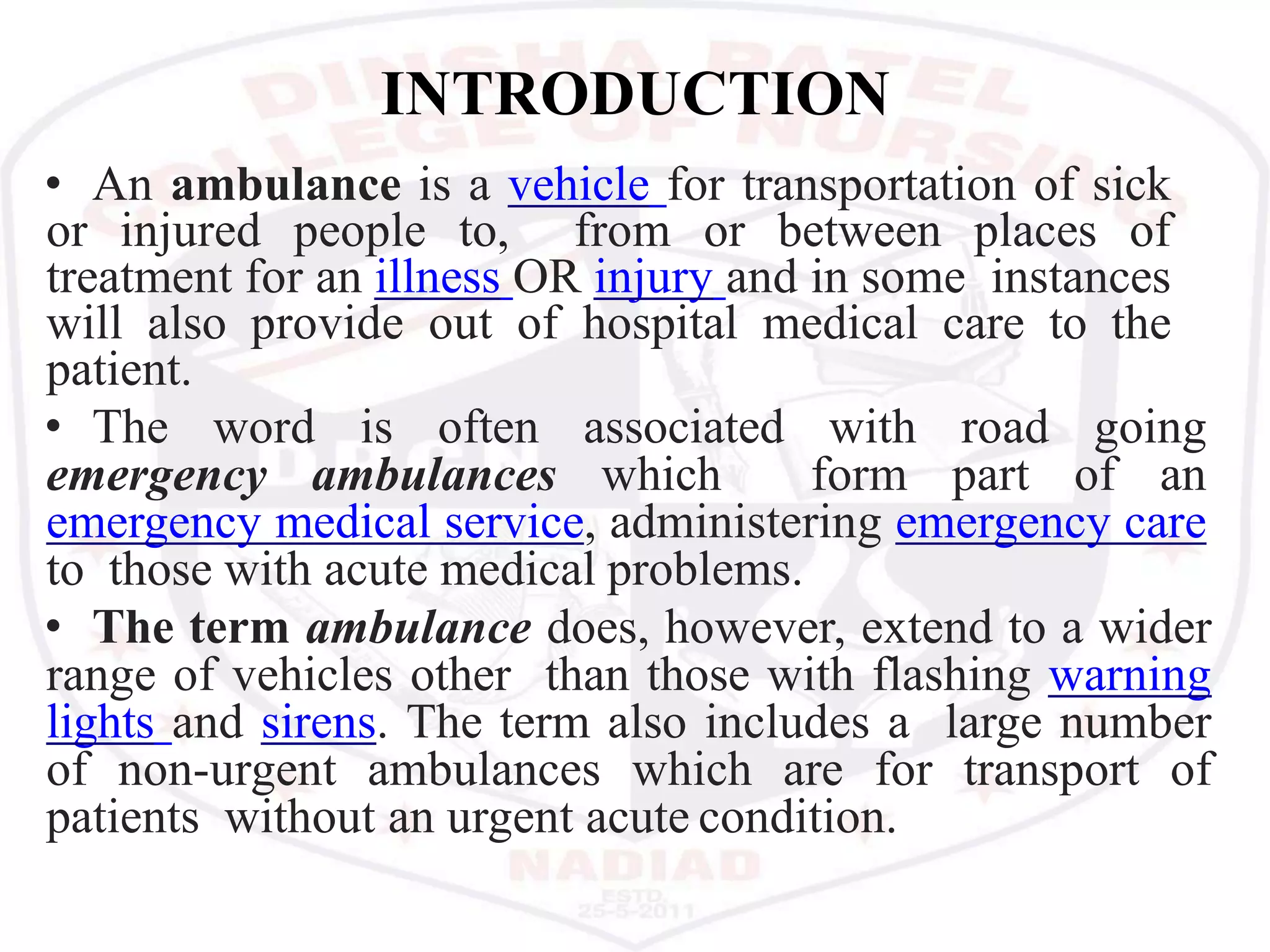 Emergency ambulance service | PPSX