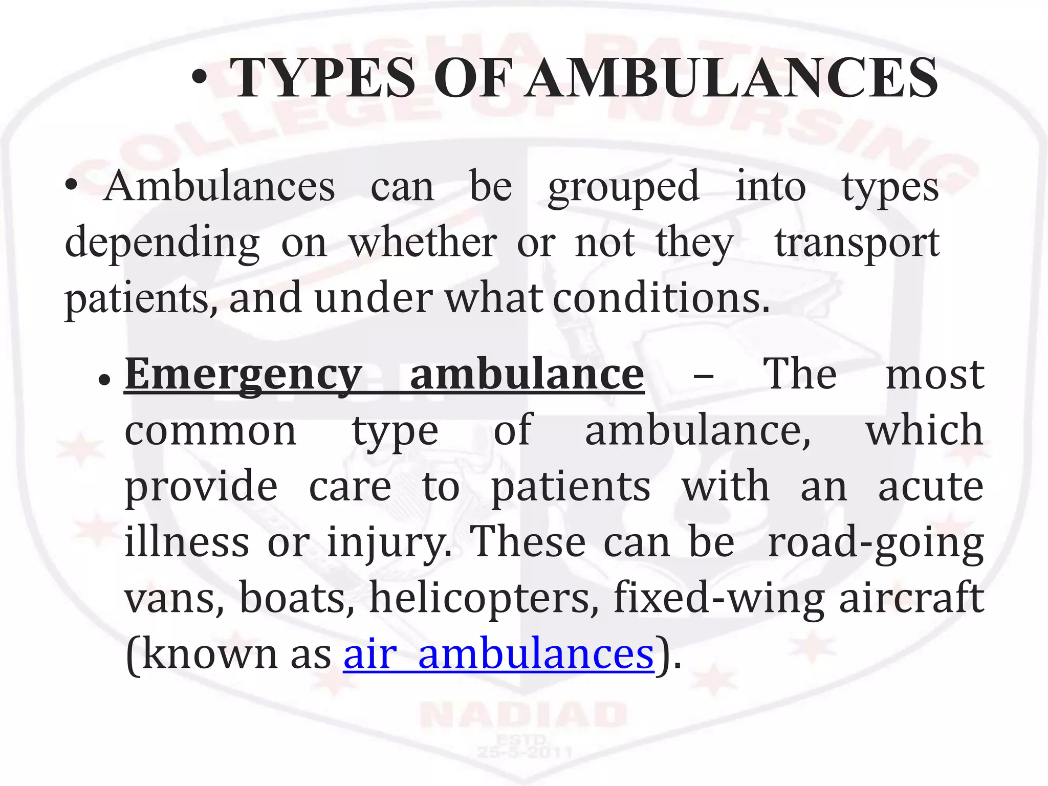 Emergency ambulance service | PPSX