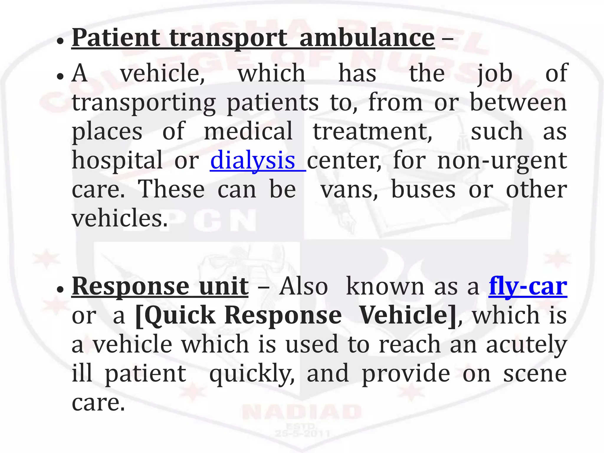 Emergency ambulance service | PPSX