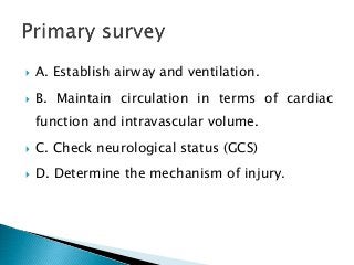 Emergency anaesthetic management of extensive thoracic trauma | PPTX