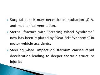 Emergency anaesthetic management of extensive thoracic trauma | PPTX