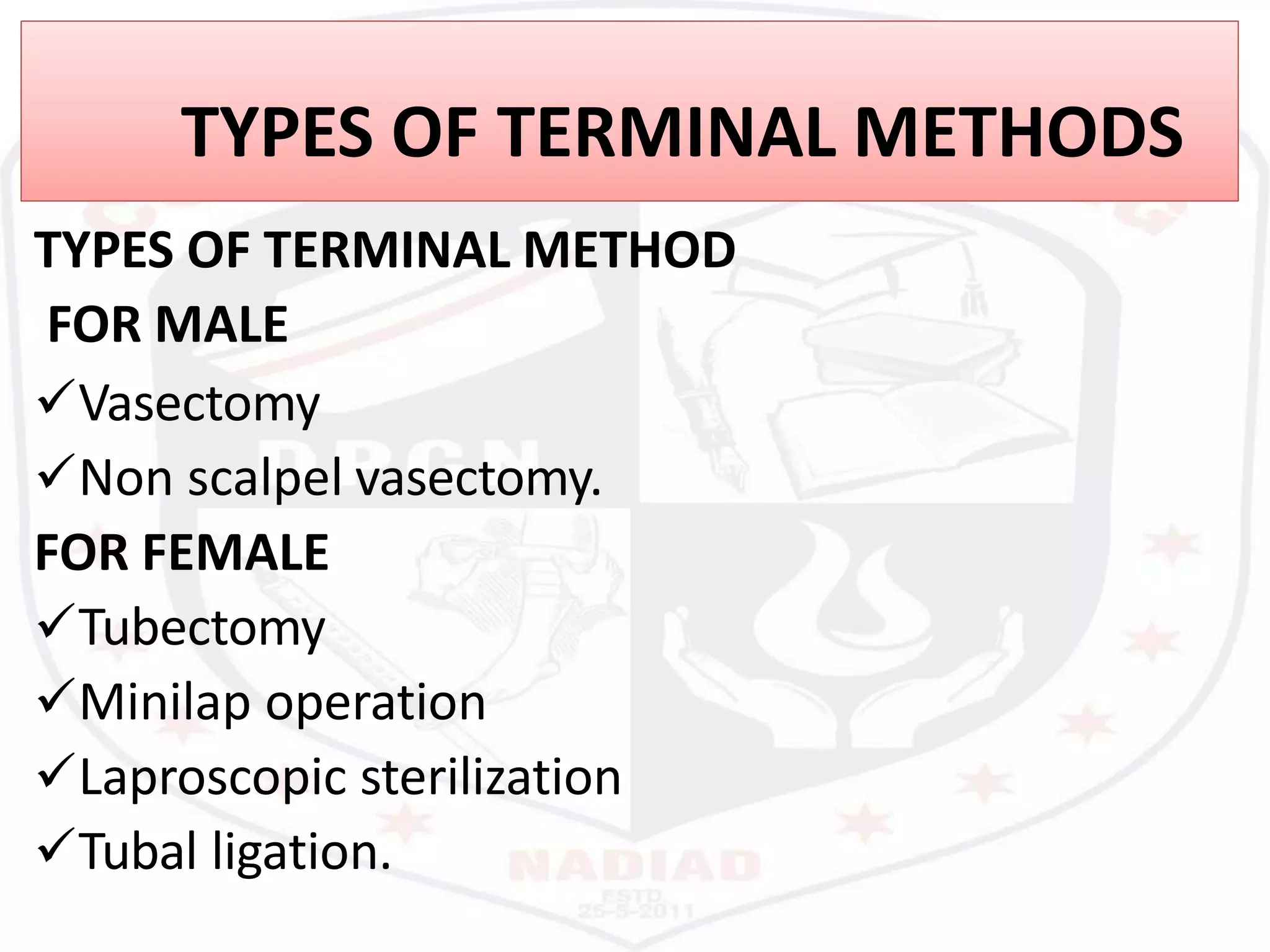 Emergency and terminal contraception | PPSX | Pregnancy | Reproductive ...