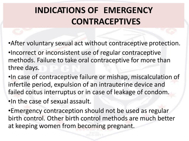 Emergency and terminal contraception | PPSX | Pregnancy | Reproductive ...