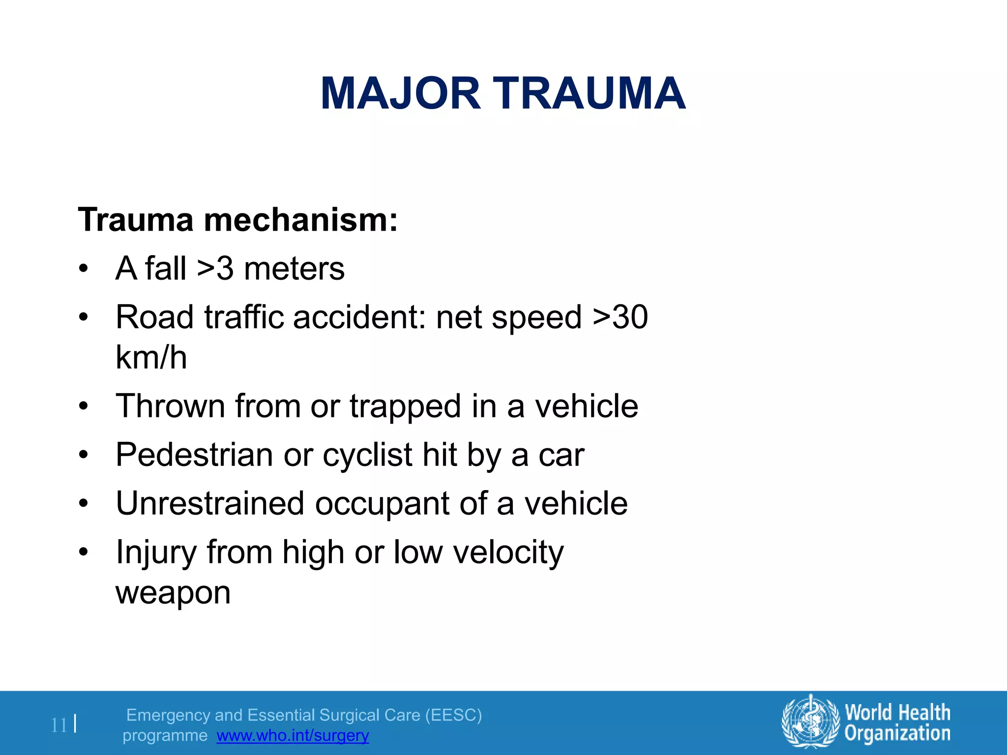 Emergency and trauma care | PPTX