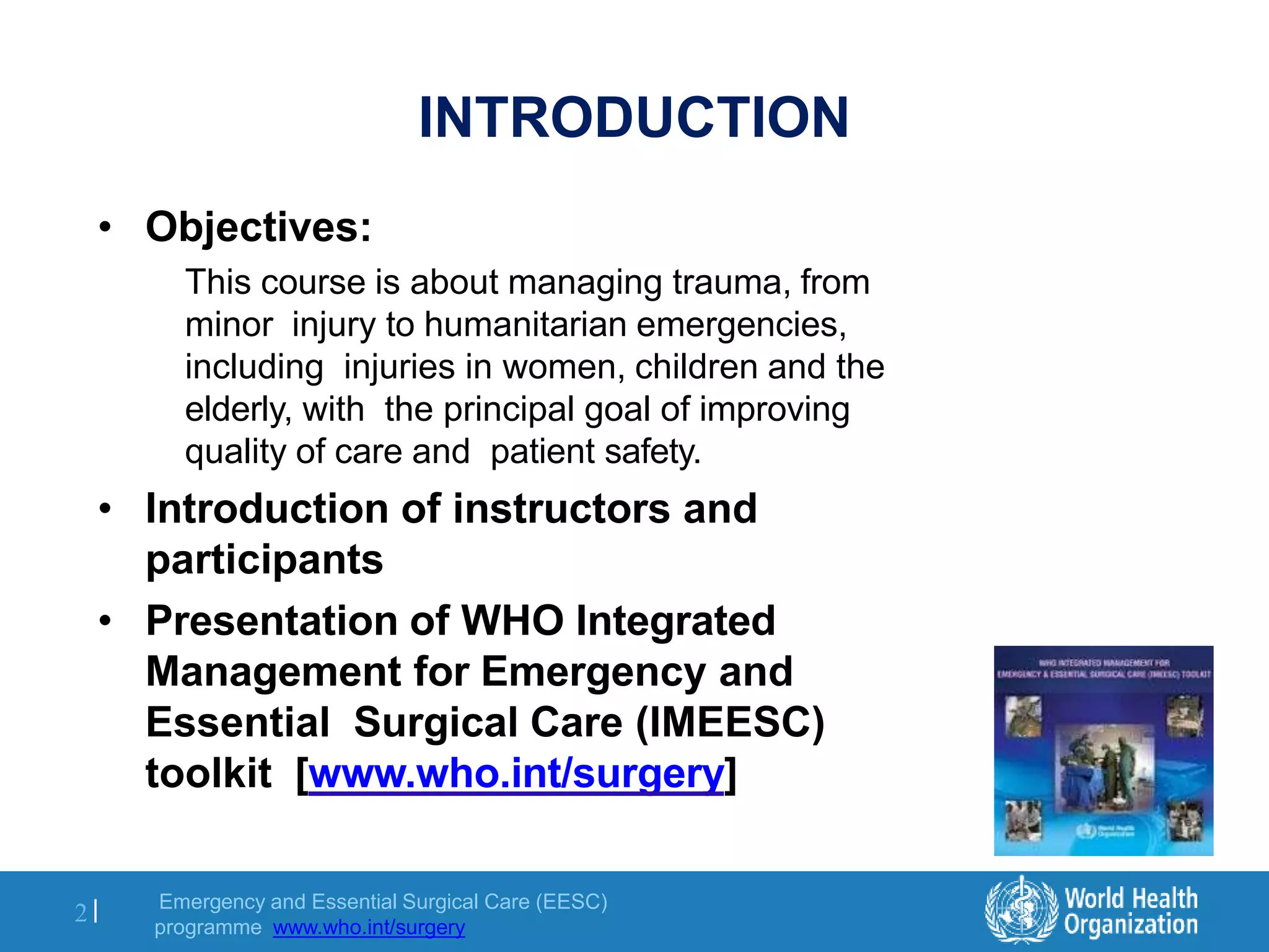 Emergency and trauma care | PPTX