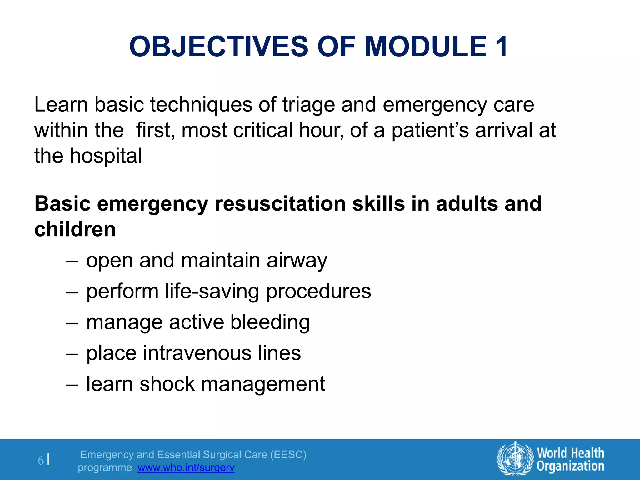 Emergency and trauma care | PPTX