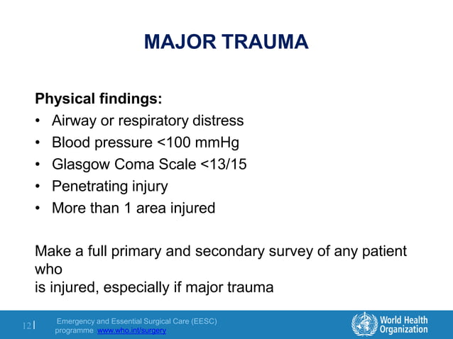 Emergency and trauma care | PPTX