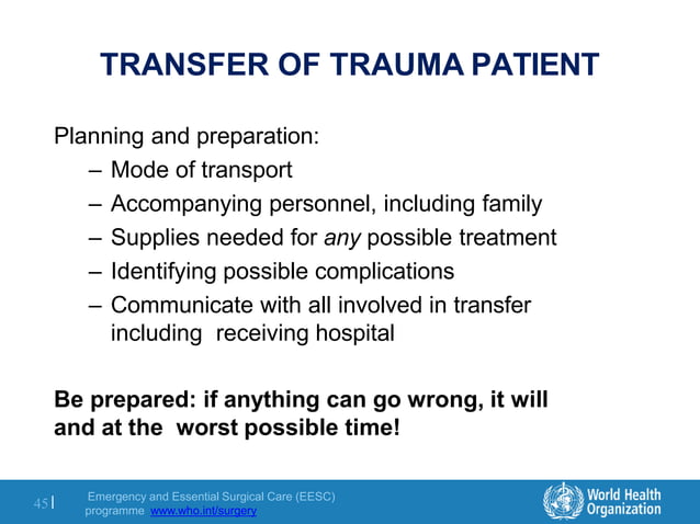 Emergency and trauma care | PPTX