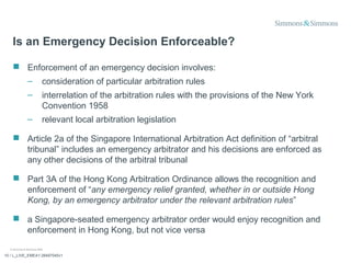 Emergency Arbitrator: Overseas Experience and Russian Arbitration Law | PPT