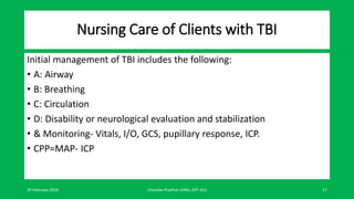 Emergency assessment and nursing care of patients with traumatic brain ...