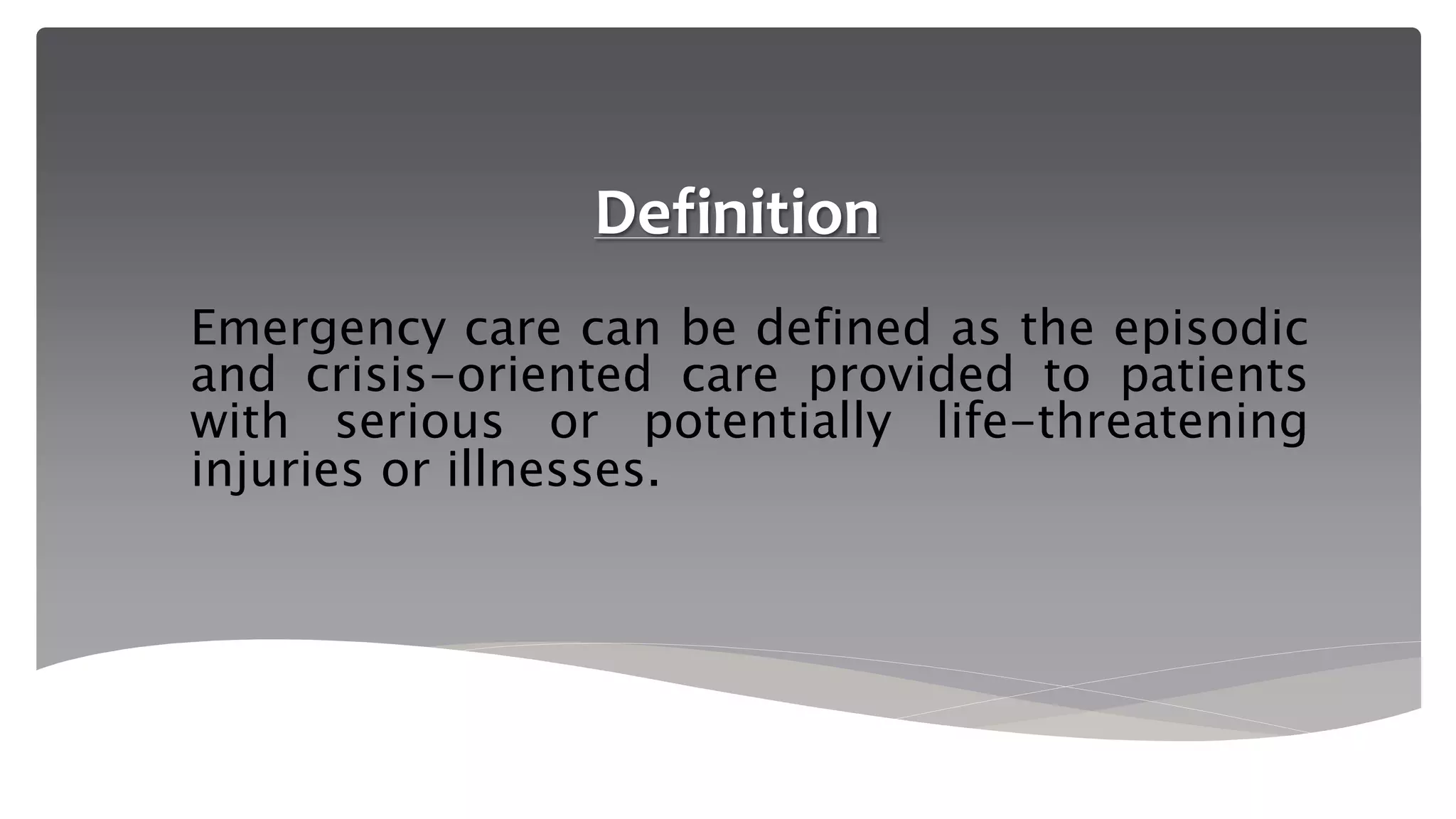 Emergency Care in Nursing | PPTX