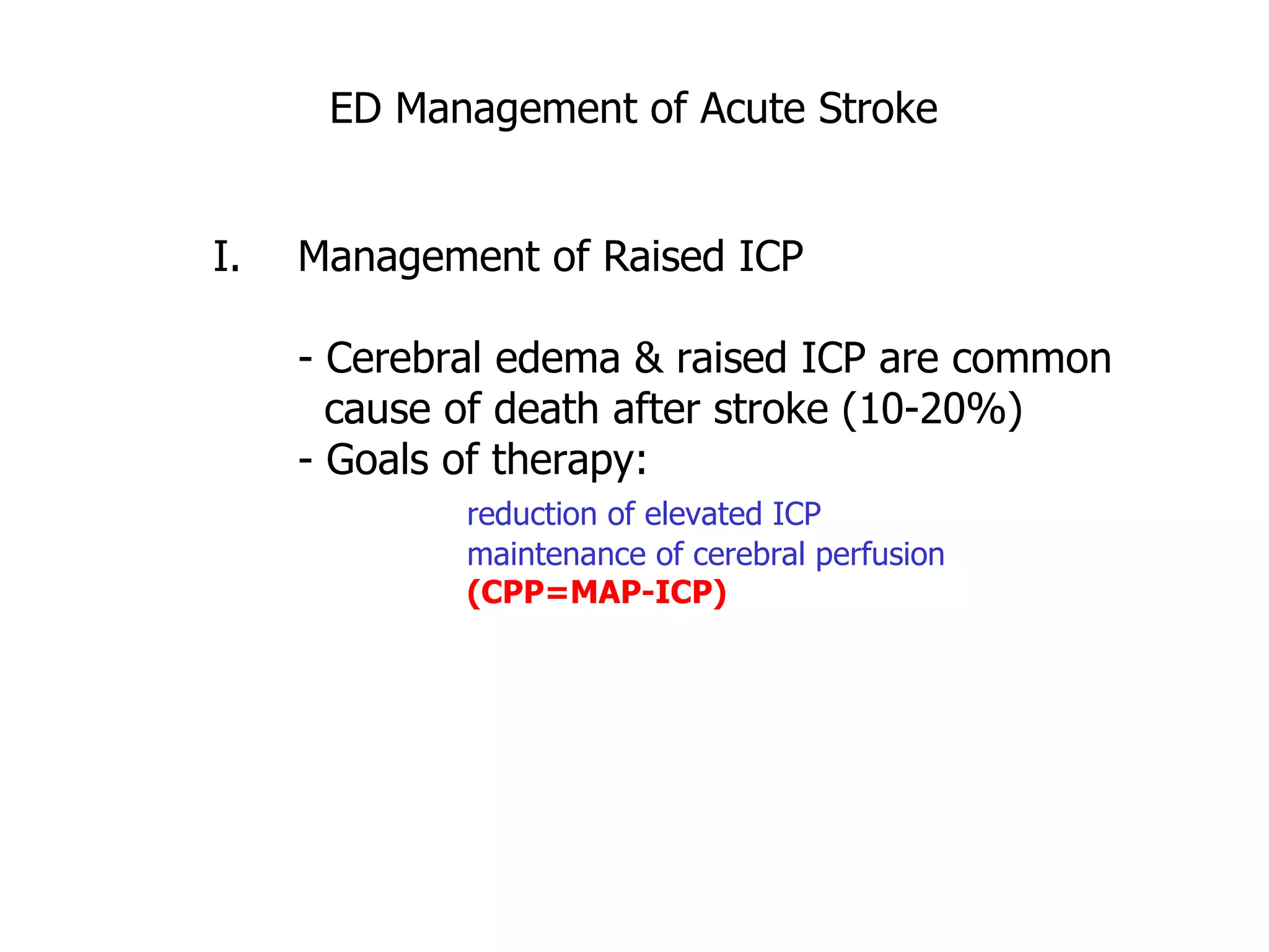 Emergency Care Of Stroke | PPT