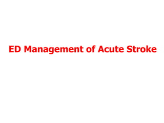 Emergency Care Of Stroke | PPT