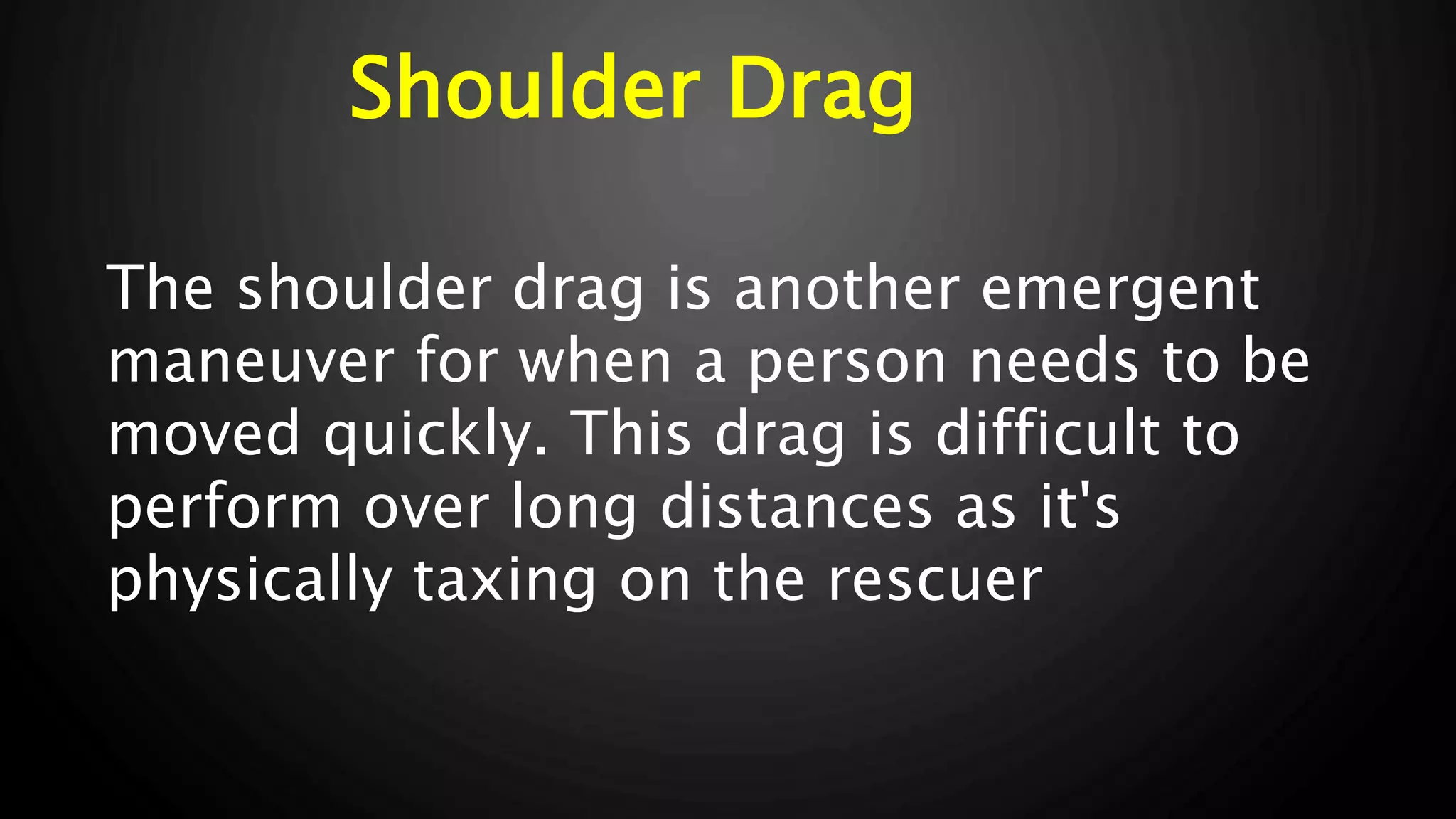 Emergency carry techniques | PPTX