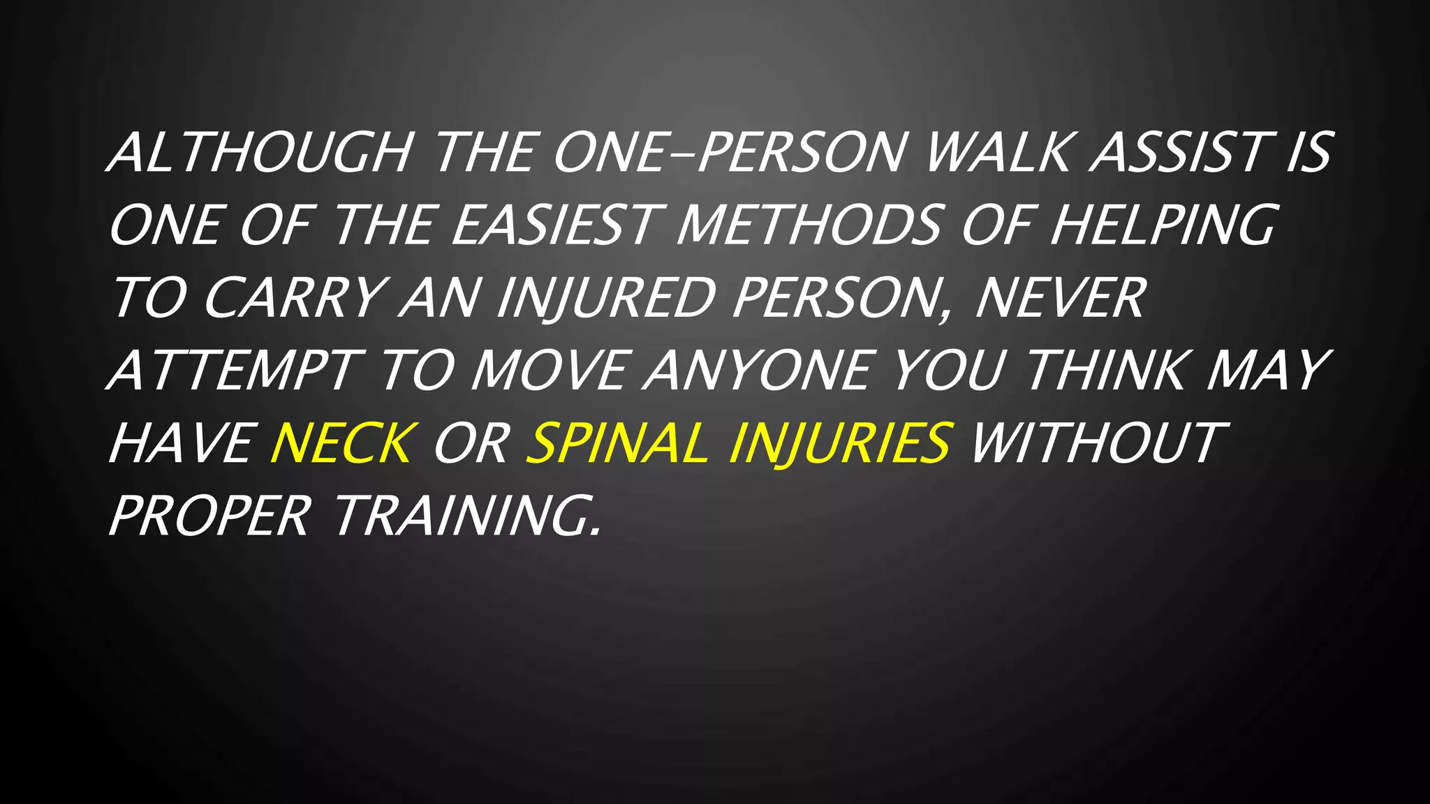 Emergency carry techniques | PPTX