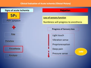 Acute Limb Ischemia - Emergency Case presentation | PPTX