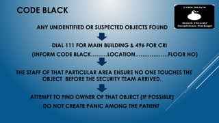 EMERGENCY CODES in hospital for suitation | PPTX