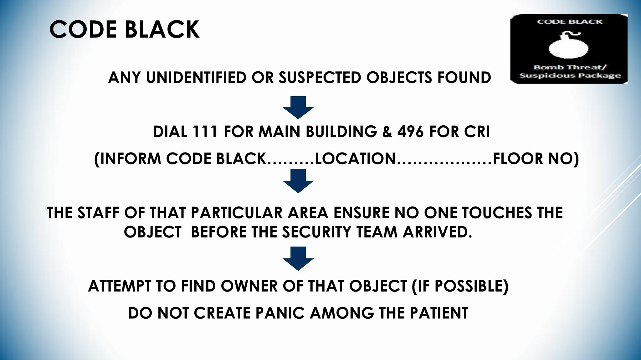 EMERGENCY CODES in hospital related to some disaster | PDF