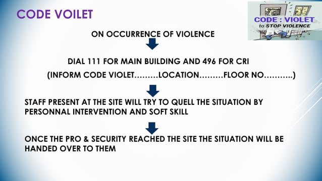 EMERGENCY CODES in hospital related to some disaster | PPT
